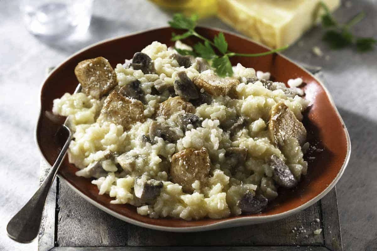Risotto de Poulet aux Champignons - Recette - Les Commis