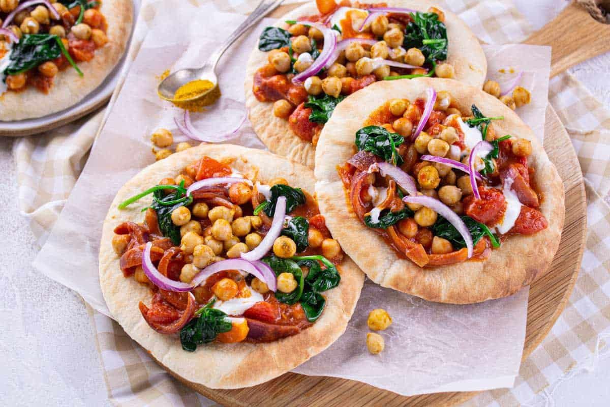 Pitas Indiennes aux Pois Chiches & Épinards - Recette - Les Commis