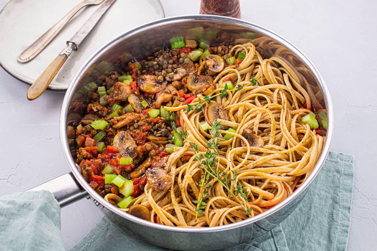 Pâtes Bolo Végé - Recette - Les Commis